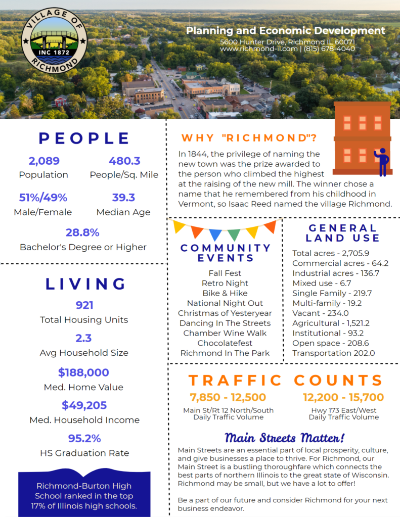 Village of Richmond 2021 Developer Brochure – Village of Richmond, IL